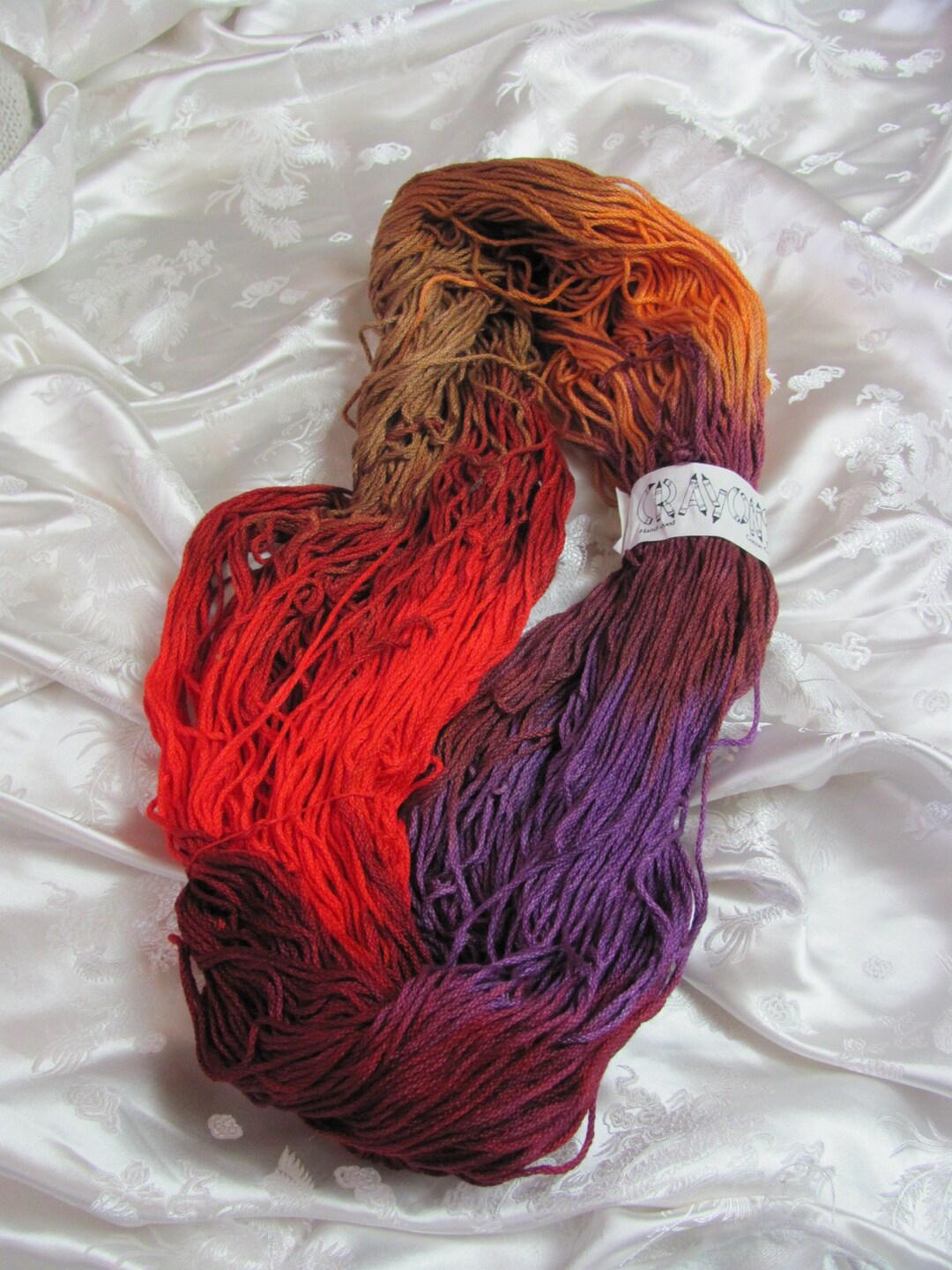 Rainbow Mills Crayons // 100% Natural Cotton Hand Dyed Yarn Cabled Cord ...