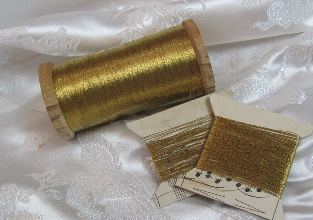 Fine Gold Real Metal Thread - Antique French Early Century - 10 or 25 ...