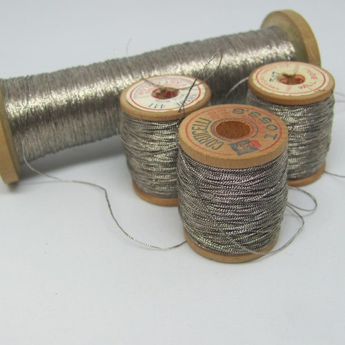 Metal Thread Antique French Early Century Silver 1 Thin Ply - Etsy
