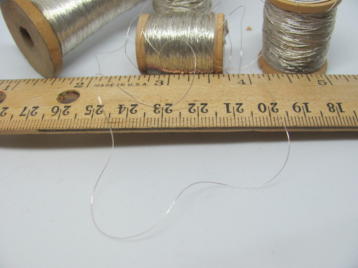 Metal Thread Antique French Early Century Silver 1 Thin Ply - Etsy