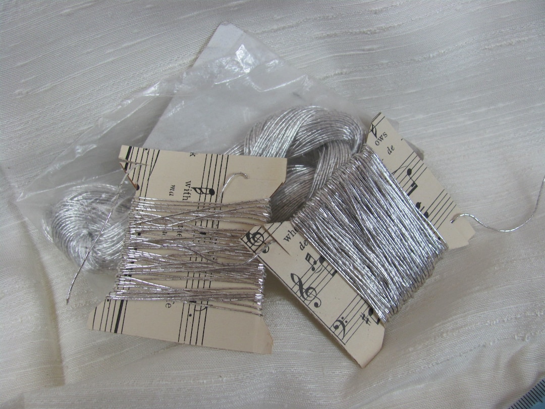 2 Ply Silver Metallic Thread for Embroidery Crafts Jewelry - Choose How ...