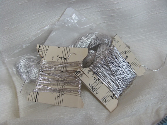 2 Ply Silver Metallic Thread For Embroidery Crafts Jewelry | Etsy