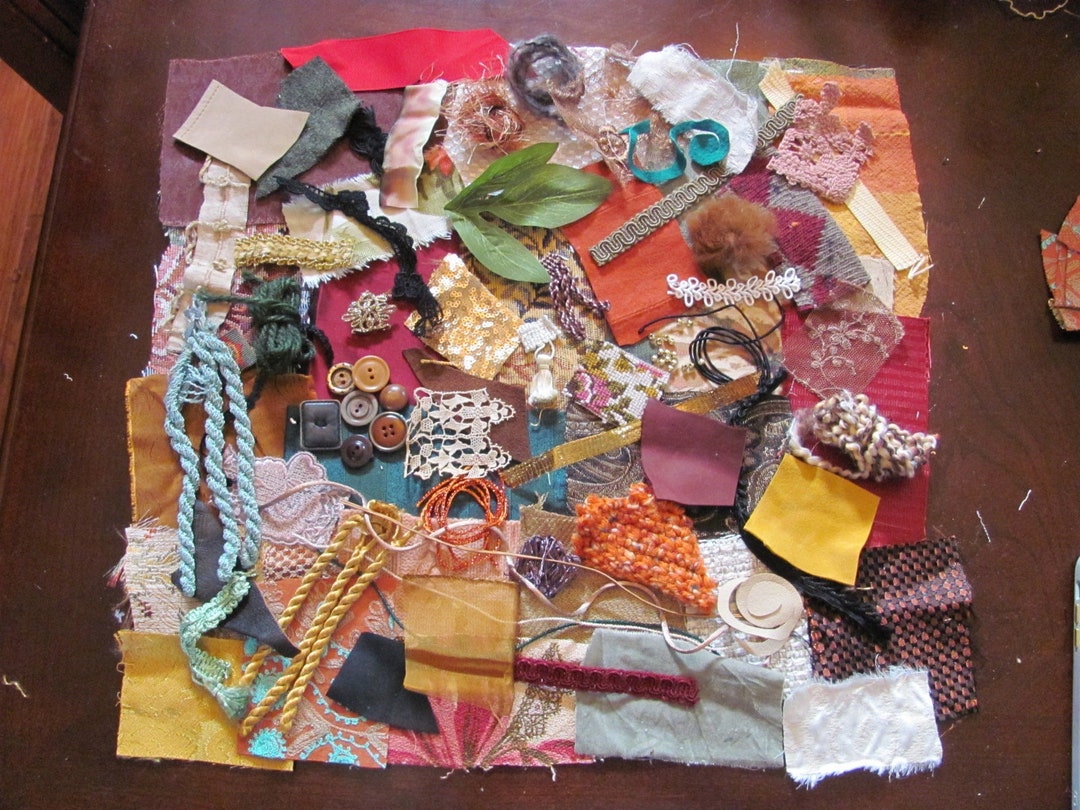 Slow Stitch Junk Journal Kit Assorted Textile Pieces 70 - Etsy