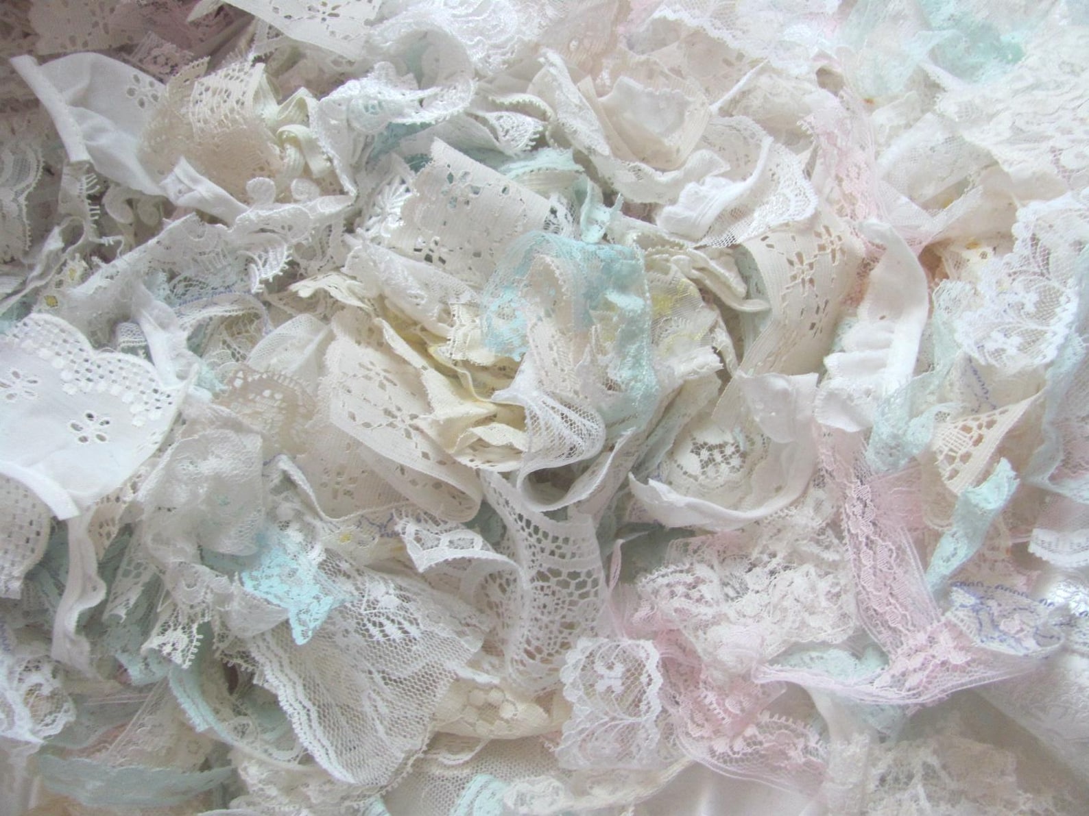 Lot of Vintage Lace Pieces - All Different Assorted Mixed - Scraps ...