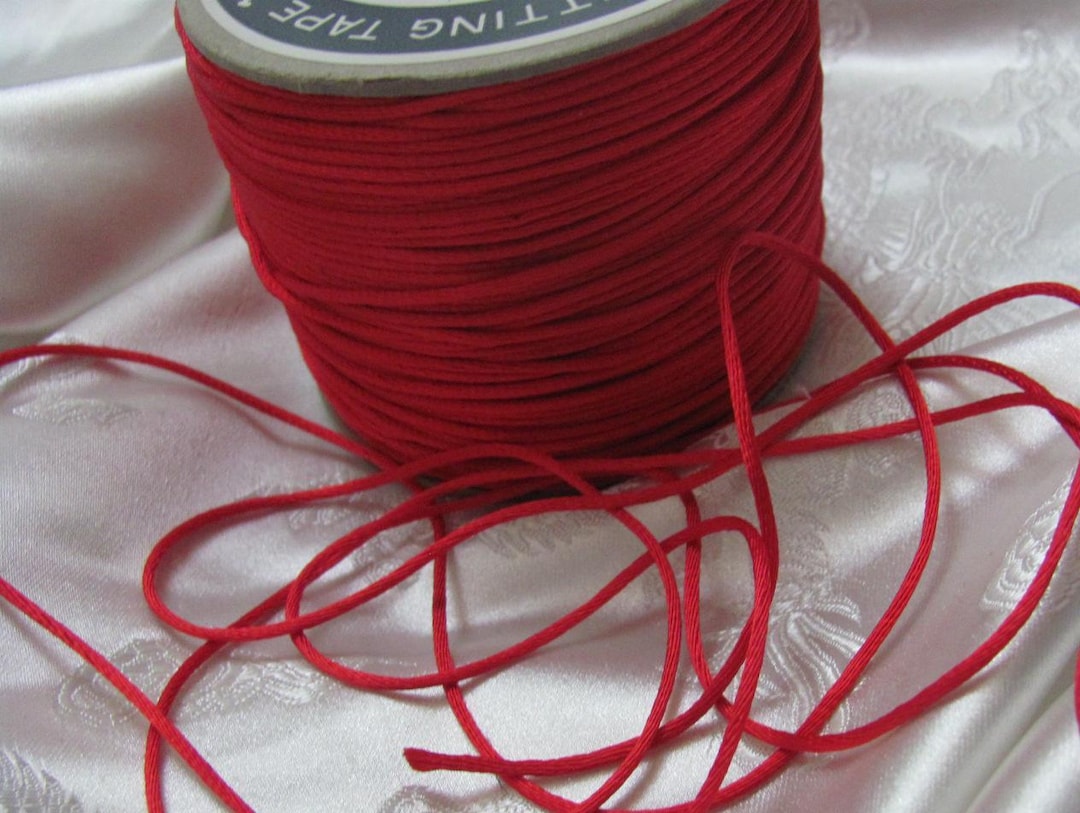 Mokuba Knitting 2mm Red Rat Tail Cord Thread Crafts Jewelry Round - 5 ...