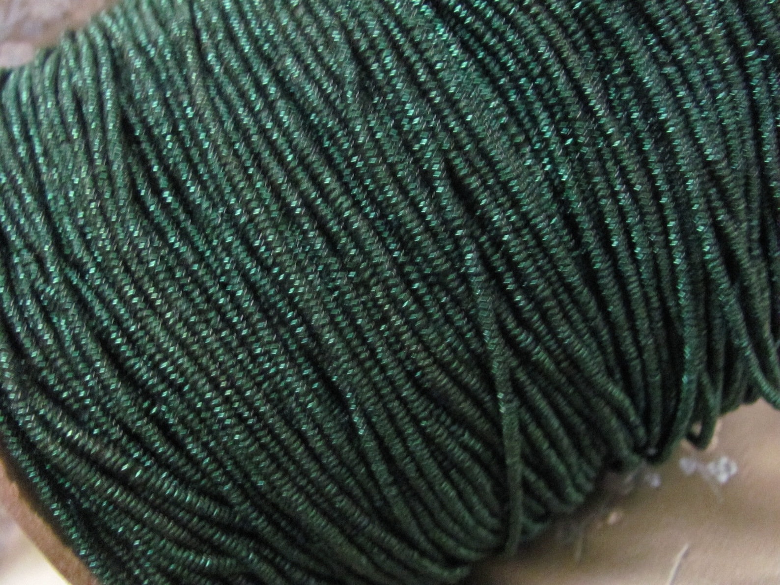 Metallic Green Emerald Beadette Beaded Sewing String Trim Rope Cord ...