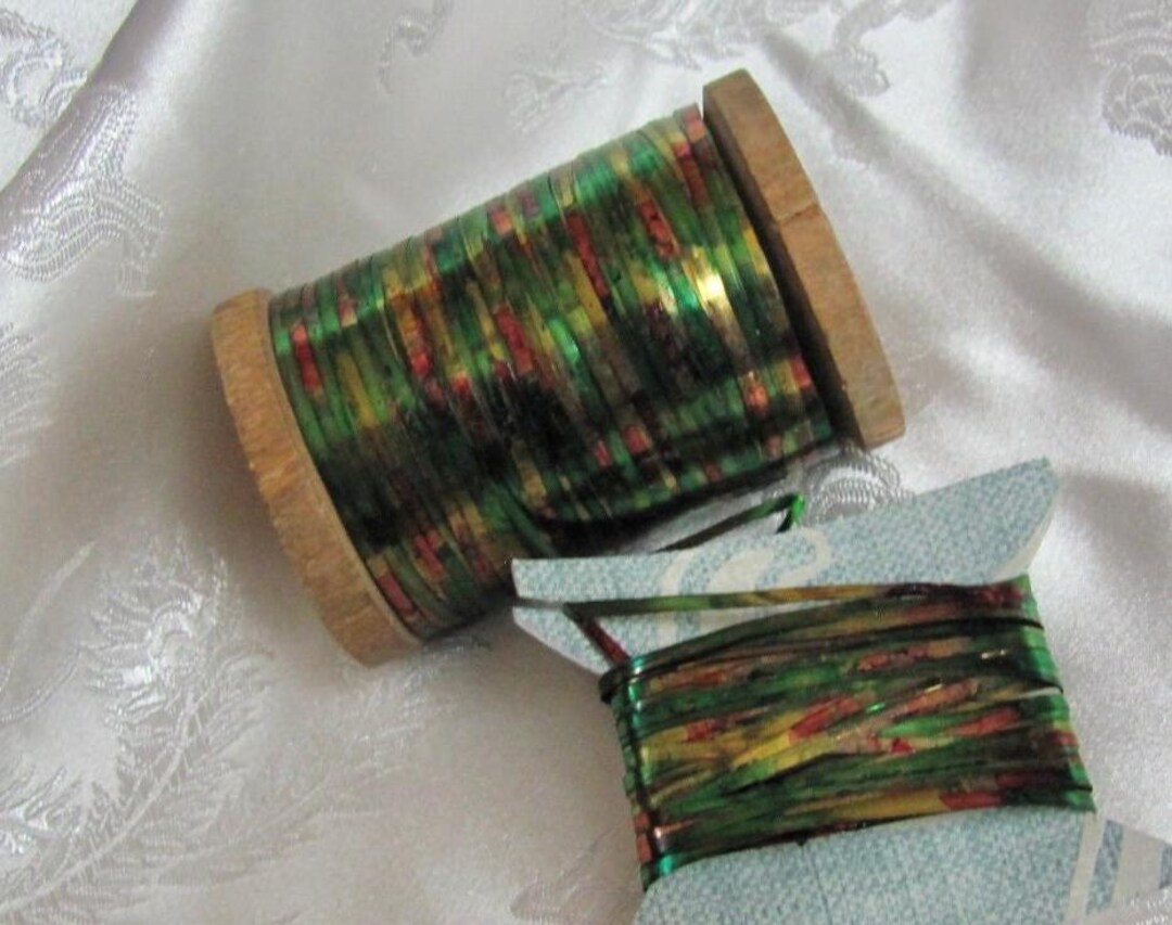Green Irridescent Tinsel French Antique 19th Century France - Real ...