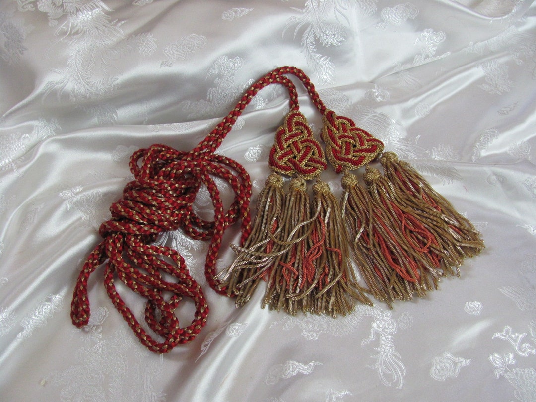 Cinctures Set of 2 Vintage Liturgical Vestment Priest's Stole Tassels ...