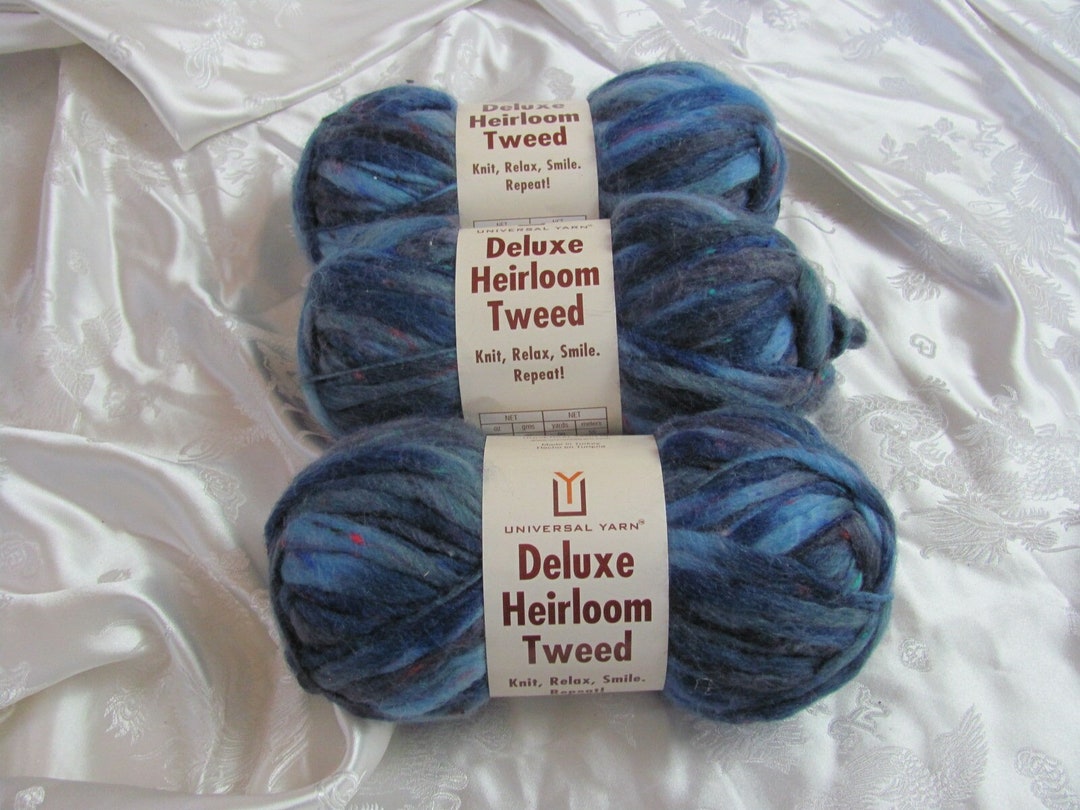 Deluxe Heirloom Tweed // Wool Yarn 85g 60 Yards Blue Tweed 106 // Price ...