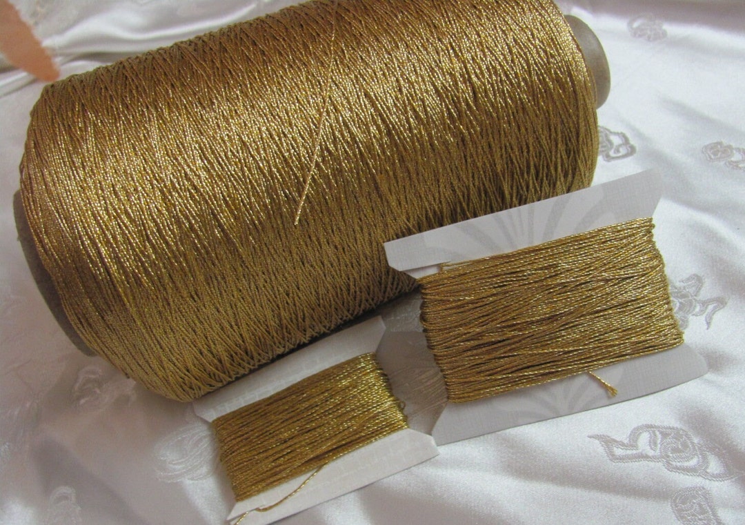Twisted Gold Metal Metallic Embroidery Thread // 10 - 25 - 50 Yards per ...