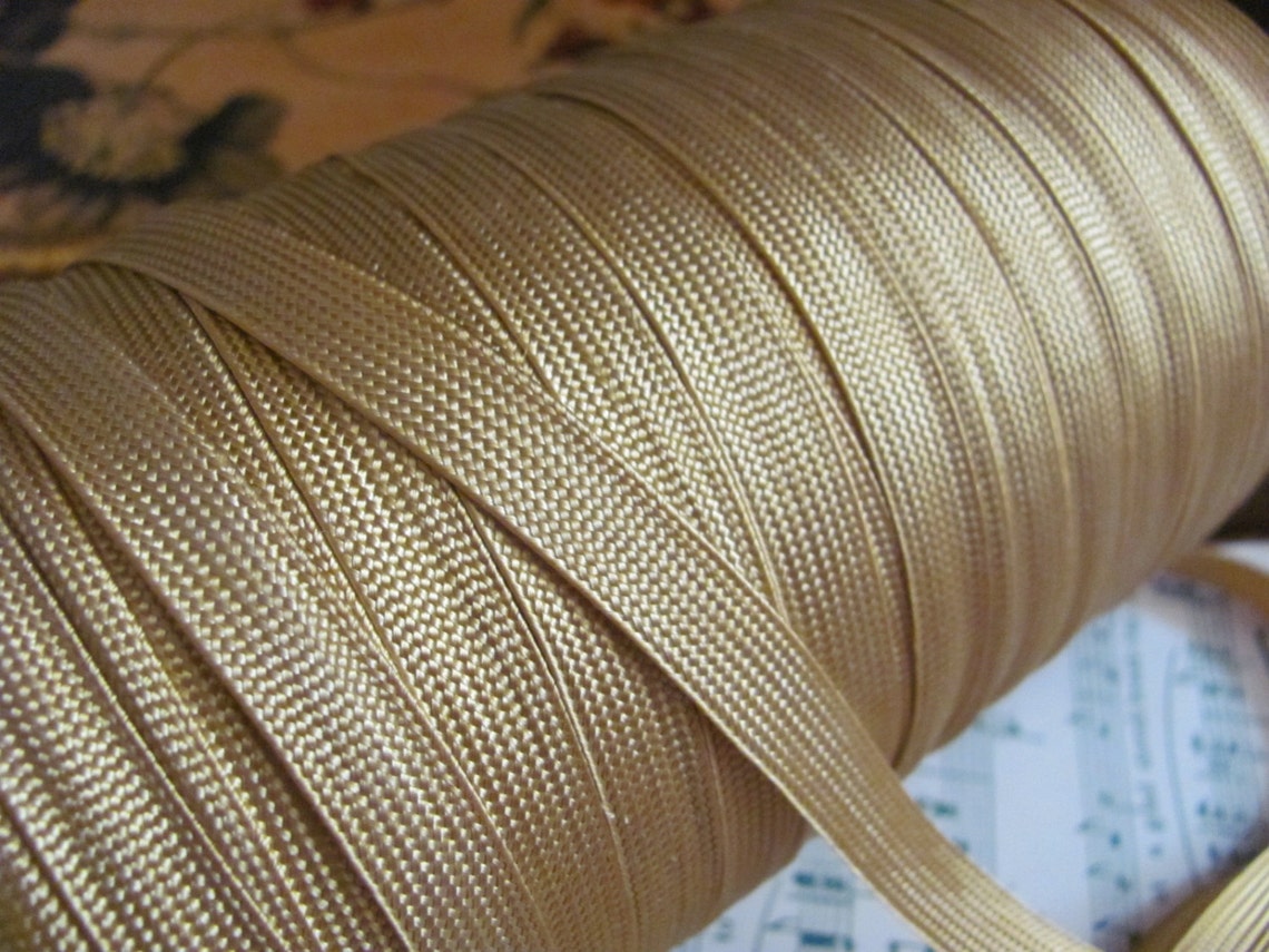 Ribbon Antique Gold Woven Braided Twill Cord Strap Trim Ribbon | Etsy