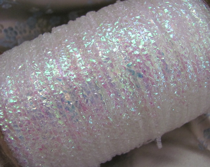 White Opalescent Metallic Yarn Glitter Sparkling Lurex Thread Knitting ...