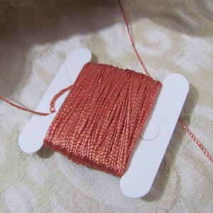 Twisted Silk Thread // Pink/orange Antique Vintage Embroidery Silk ...