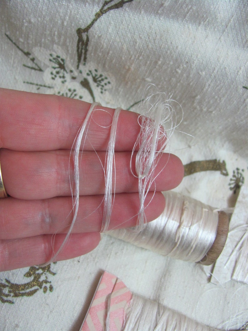 Silk Fiber Floss Thread // 19th Century French Antique - Etsy
