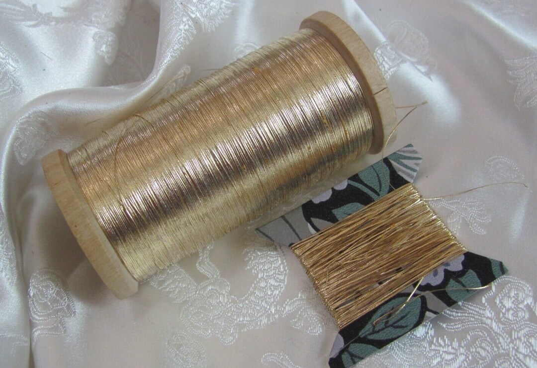 Antique Gold Real Metal Thread France Early Century // 10 - 25 - 50 ...