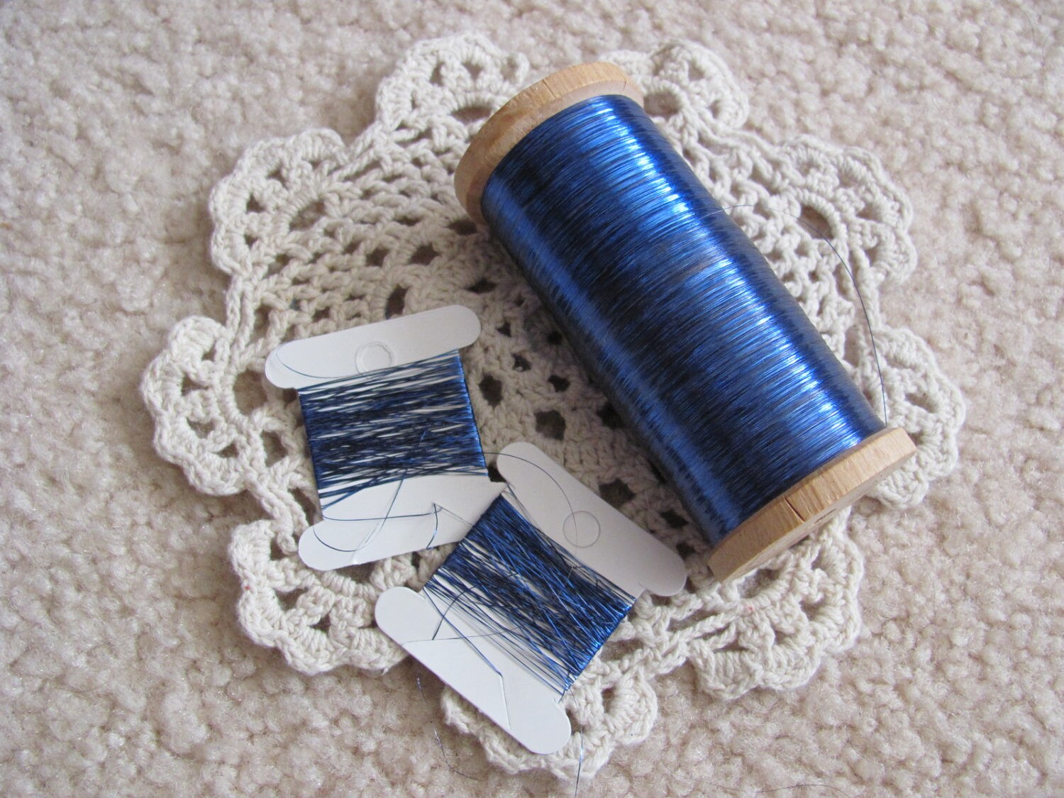 Blue Metal Thread Antique French Early Century Blue 1 Ply - Etsy