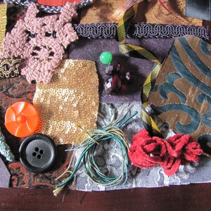 Slow Stitch Junk Journal Kit Lace Trims Textured Fabric Textile Pieces ...