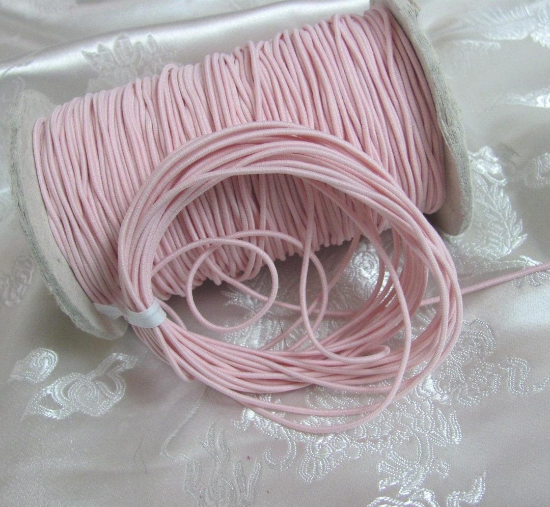 1.5mm Pink Elastic Cord Crafts Jewelry Round - Choose How Much You Want ...