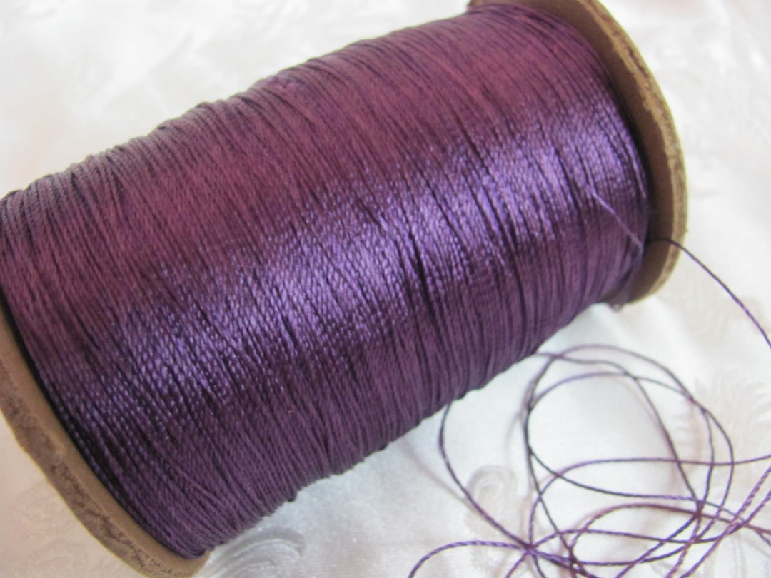 Vintage Dark Purple Rayon Woven Thread Cord Floss Embroidery Tassel ...