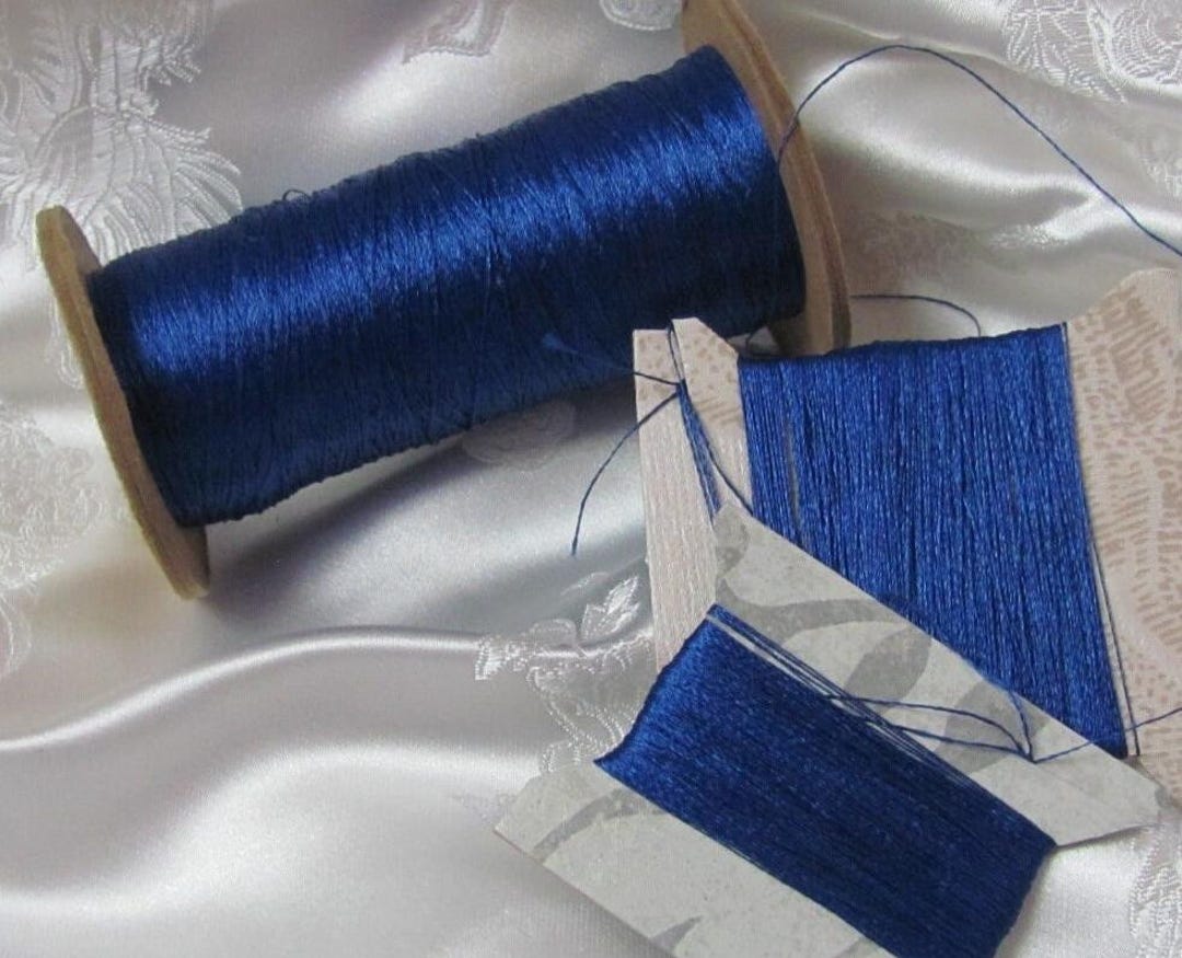 100% Silk Thread // Vintage Embroidery Thread Real Pure Silk // Royal ...