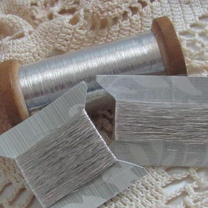 Metal Thread Antique French Early Century Silver 1 Thin Ply Real Metal ...