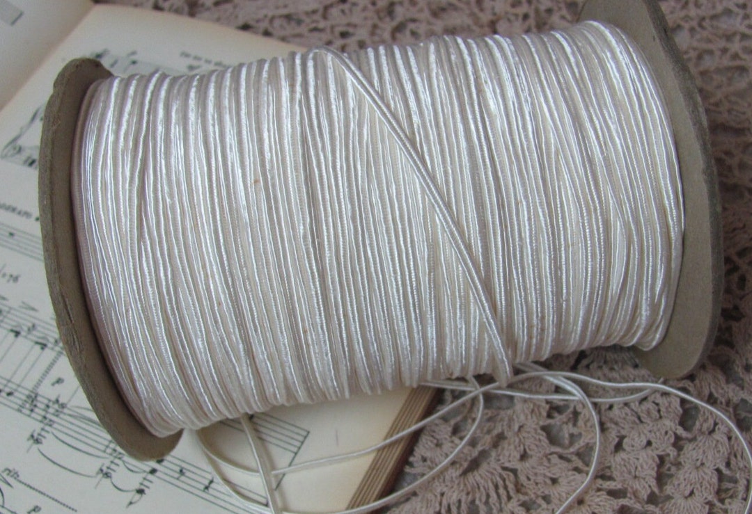 3mm Vintage White Woven Braided Rope Cord Soutache Gimp Sewing Trim ...