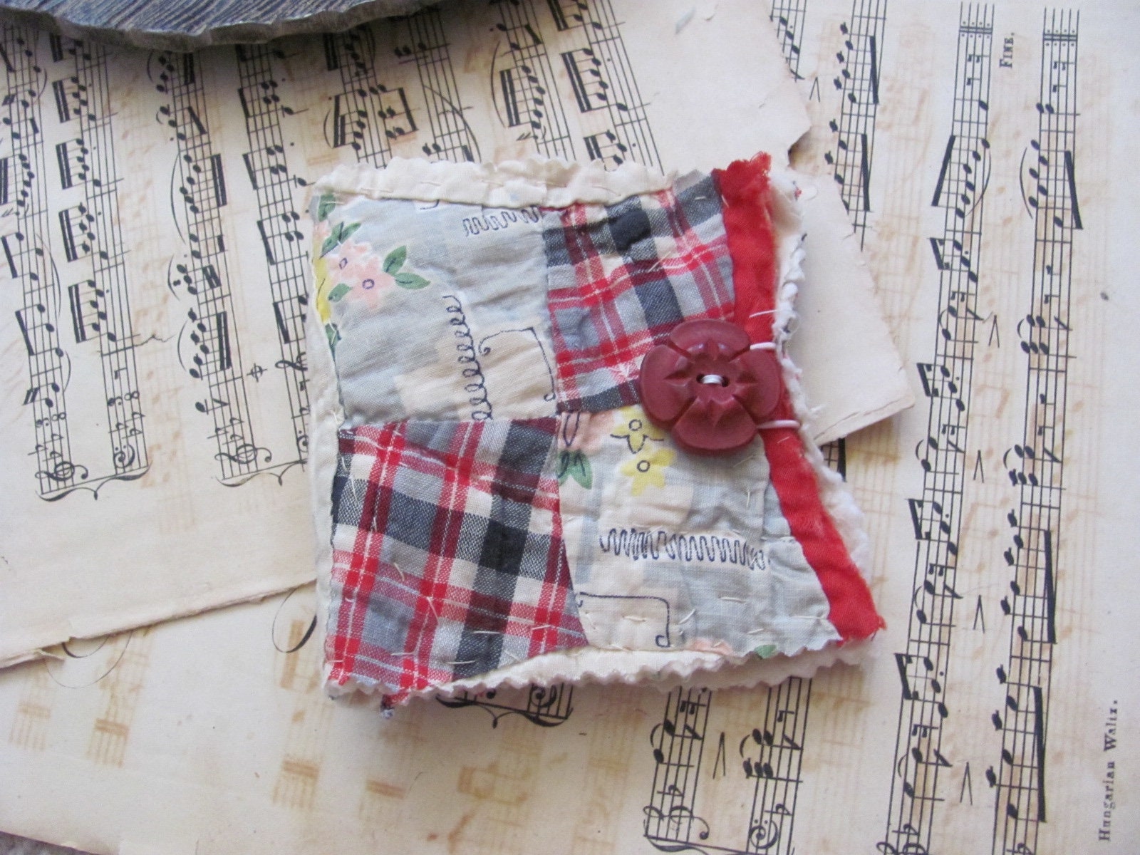Handmade Needle Case Book Holder for Sewing Embroidery Pins Scissors ...