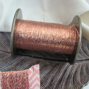 Copper Metallic Embroidery Sewing Needlework Mylar Lurex Thread // 20 ...