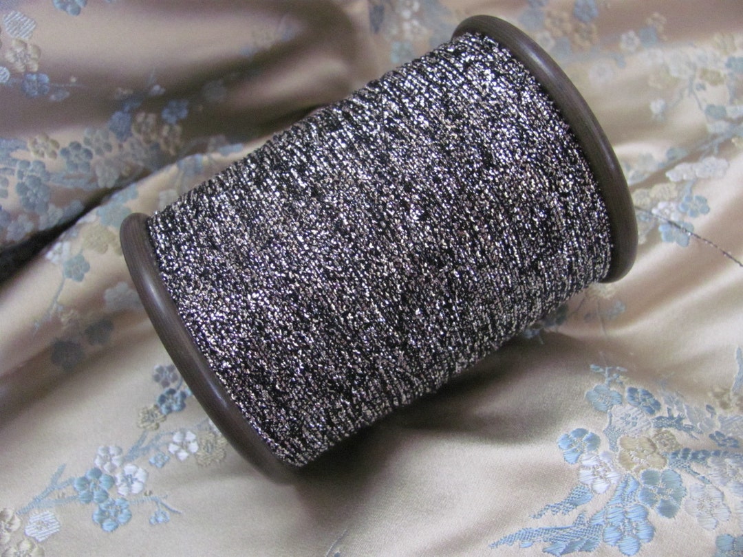 Fine Black Silver Metallic Thread Vintage Antique - 20 Yards Total per ...