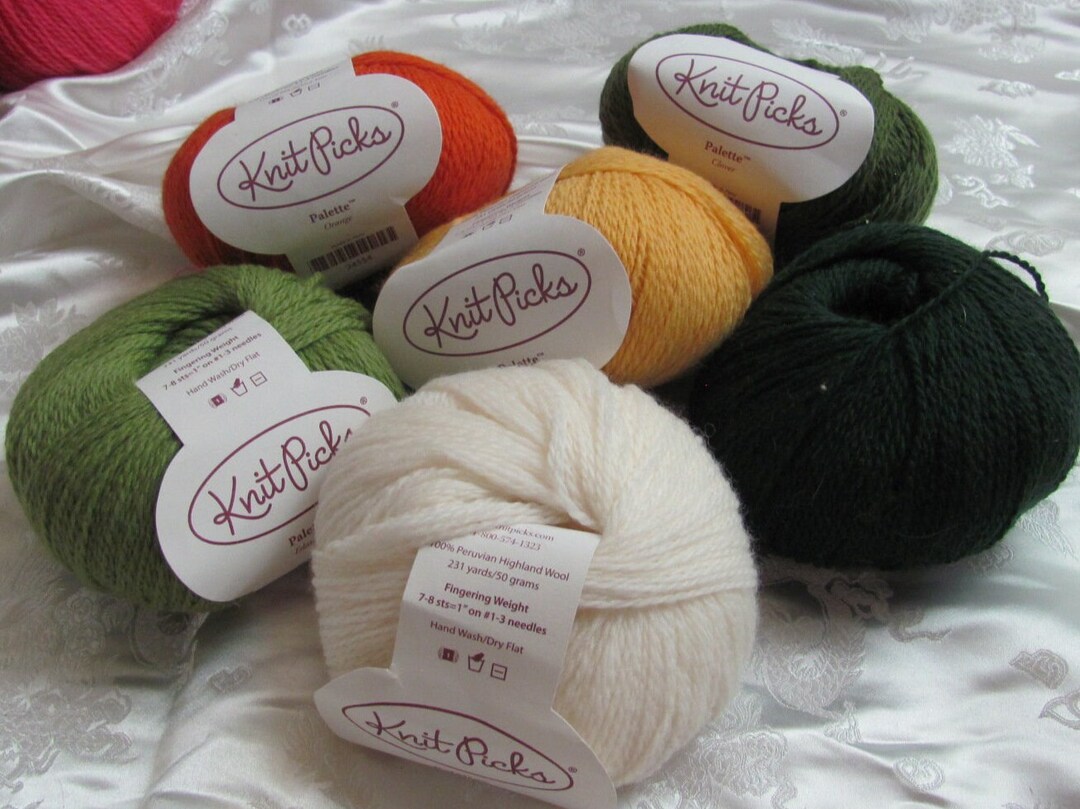 6 Skeins Knit Picks Palette 100% Pure Peruvian Wool Yarn 50g 231 Yards ...