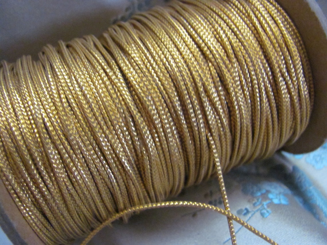 Gold Metallic Braided Cord Vintage 5 Yards More Available - Etsy