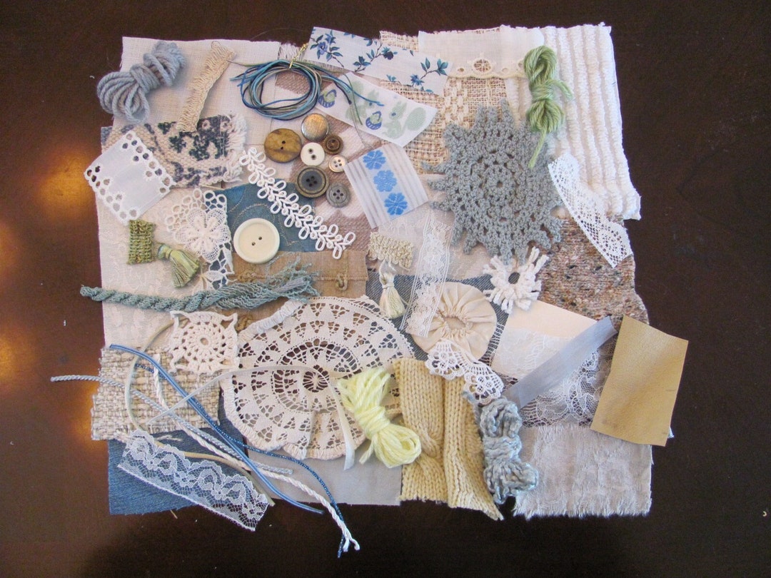 Slow Stitch Junk Journal Kit Textured Textile Pieces 55 - Etsy
