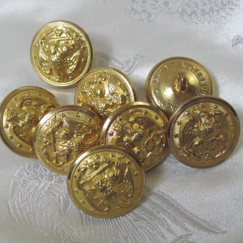 Waterbury Brass Buttons - Etsy