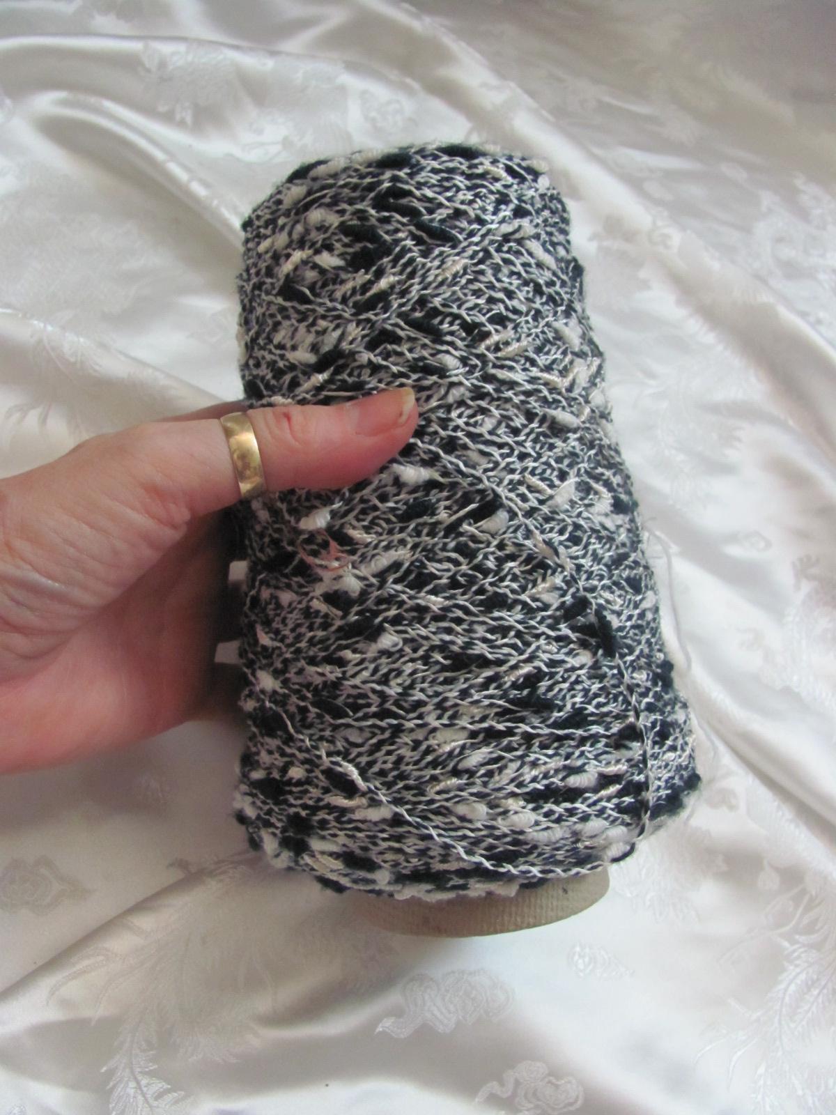 Large Cone Black White Brentwood Mills Yarn Cotton Blend Full Cone ...