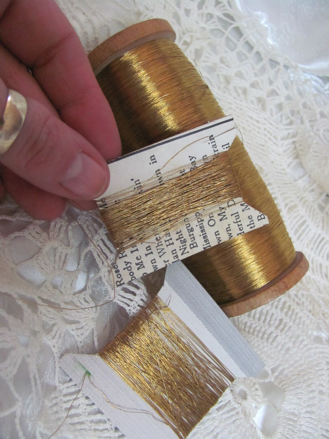 Fine Gold Real Metal Thread Antique French Early Century - Etsy