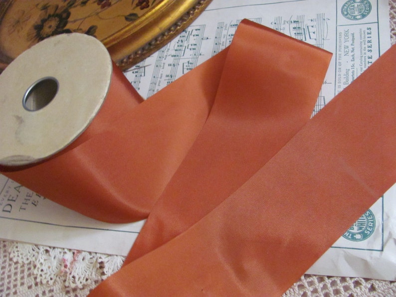 Rust Rayon Satin Ribbon 3 Inch Wide 2 Yards Total - Etsy