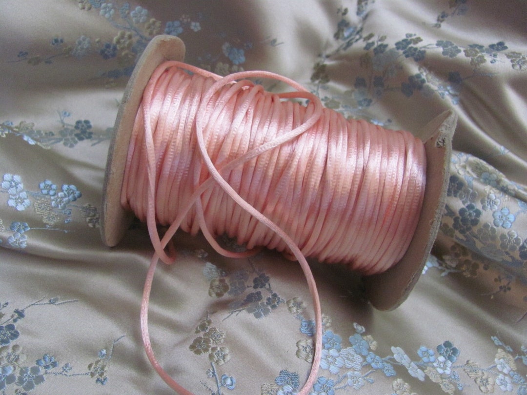 Vintage Pink Satin Rat Tail Cord Sewing Trim 3mm 1/8" Inch Extra Fancy ...