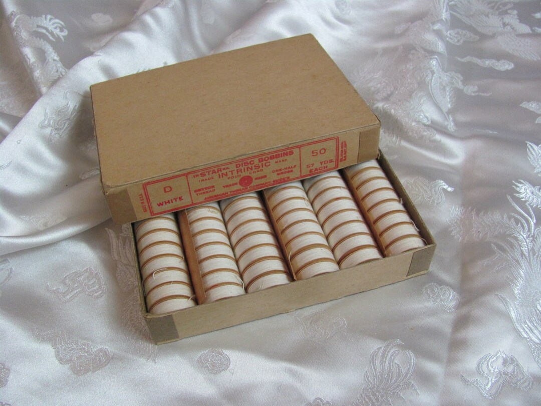 Ready Wound Sewing Machine Bobbins Thread White Nylon Size D American ...