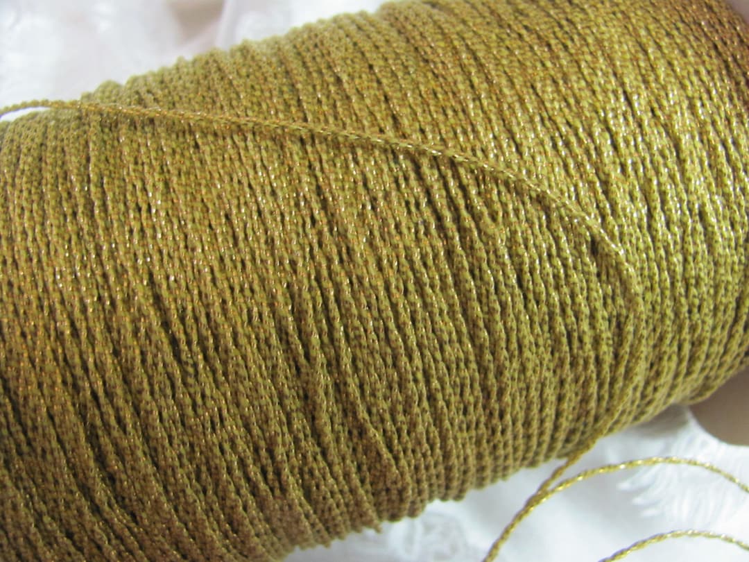 Twisted Gold Metal Embroidery Thread 2 Ply Cord String // 5 - 10 - 25 ...