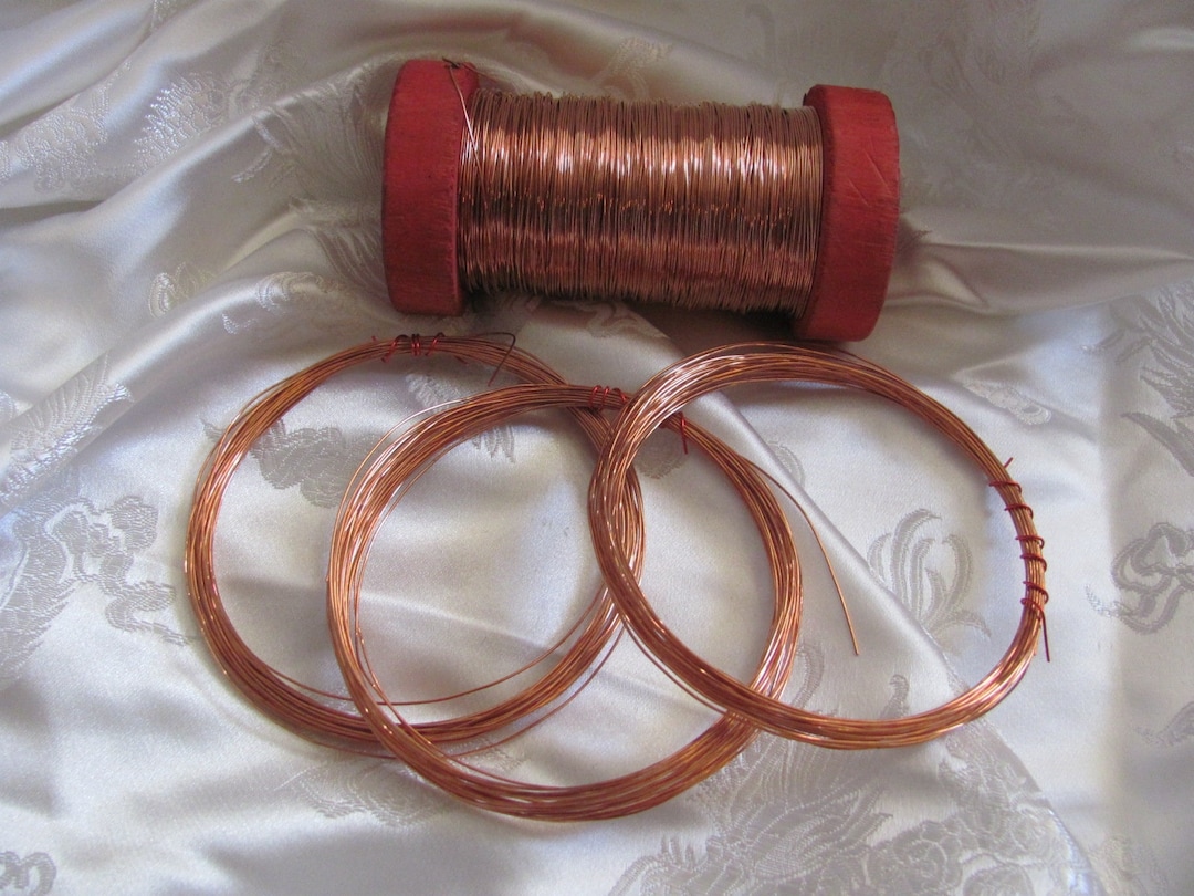 24 Gauge Pure Copper Metal Wire Dead Soft Round - 5 Yards 10 Yards 25 ...
