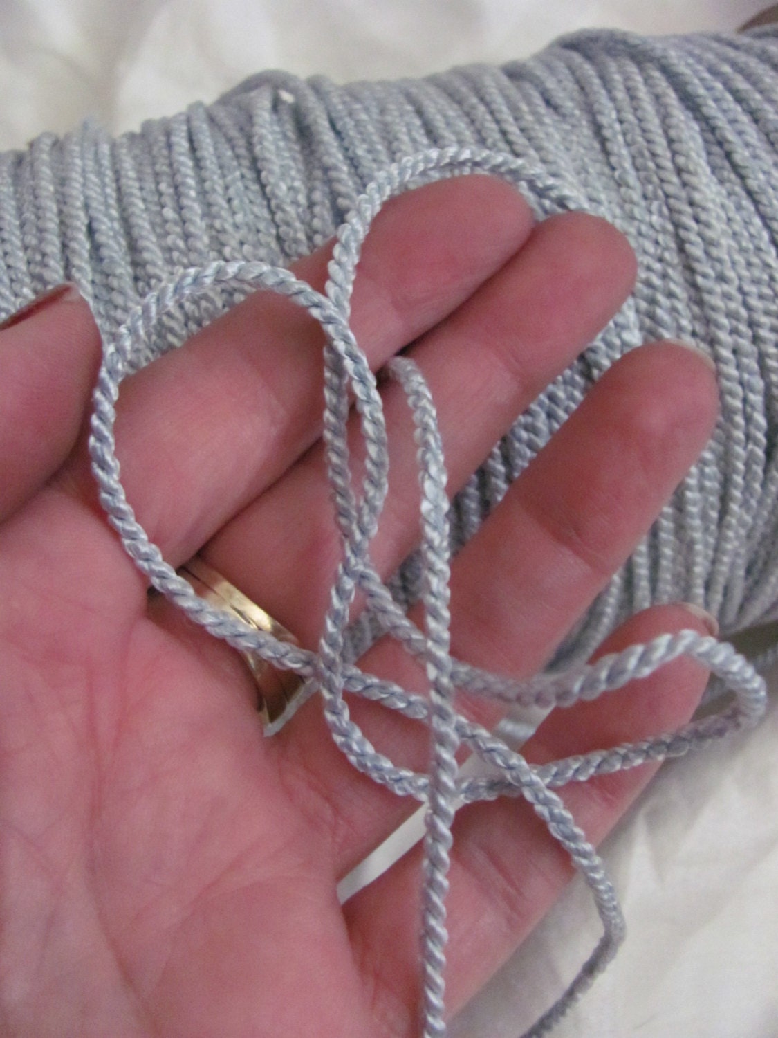 Cord Vintage Light Blue Satin Twisted Rope Cord Sewing Trim | Etsy