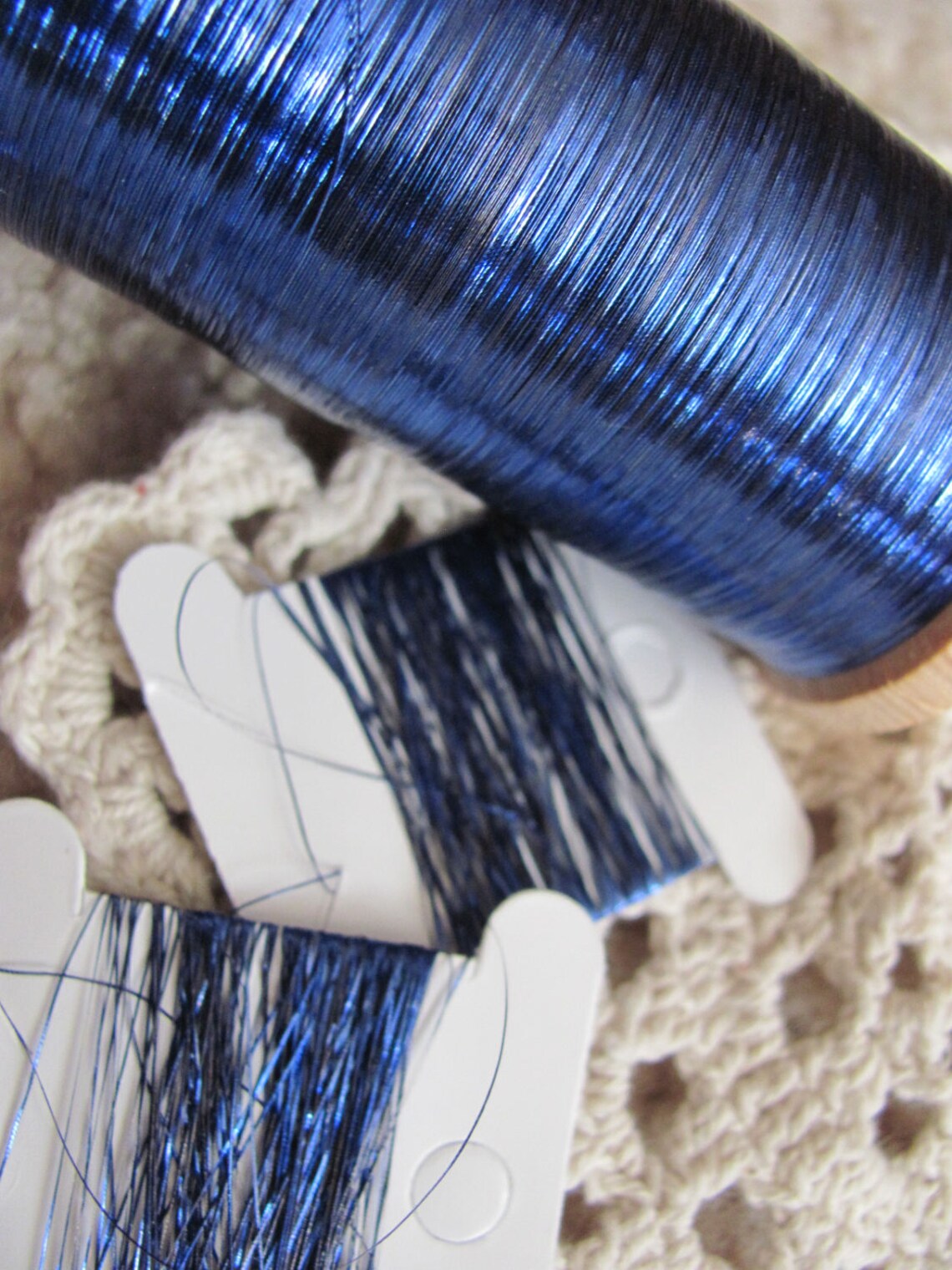 Blue Metal Thread Antique French Early Century Blue 1 Ply - Etsy