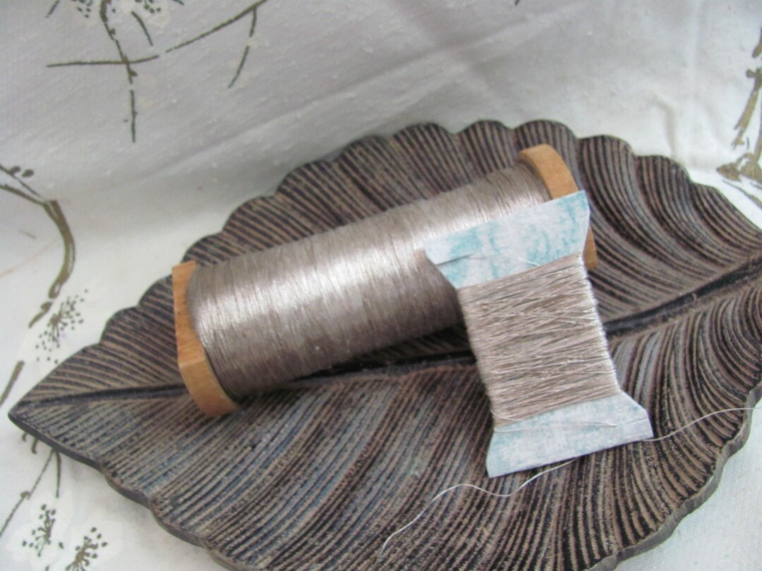 Metal Thread Antique French Early Century Silver 1 Ply Real Metal ...