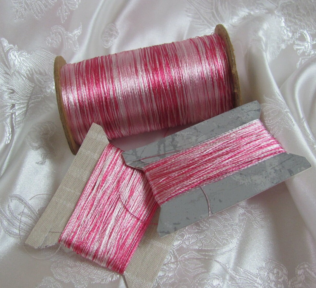 100% Silk Thread // Vintage Embroidery Floss Thread Real Silk // Pink ...