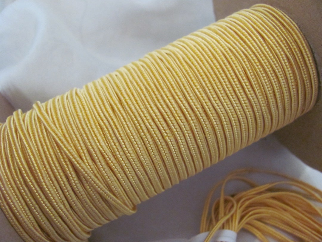 2.5mm Vintage Yellow Woven Braided Rope Cord Soutache Sewing Trim Yarn ...