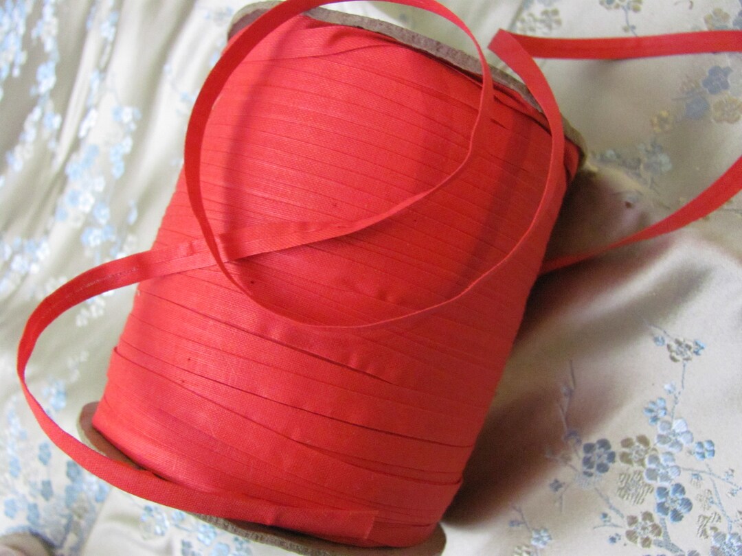 Red Trim Folded Edging Binding Ribbon - 7mm Wide - 10 Yards Each ...