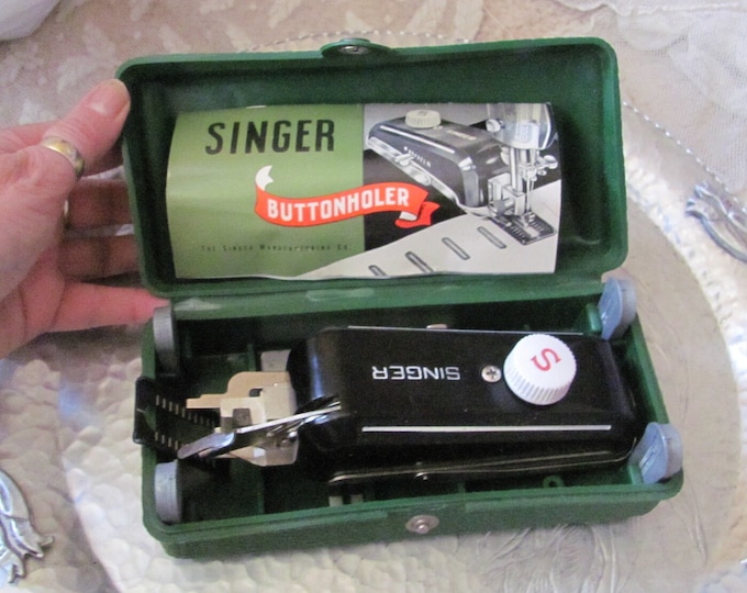Vintage Singer Button Holer Buttonholer Hand Held Sewing Machine ...
