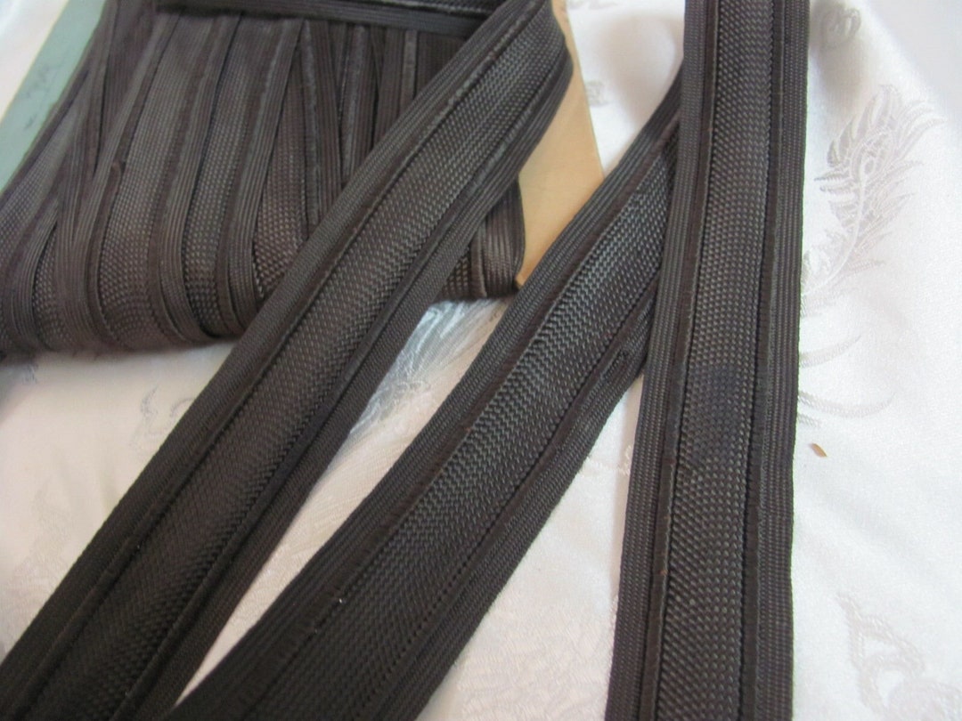 Dark Brown Ribbon Woven Braided Middy Twill Cord Strap Trim Ribbon Tape ...