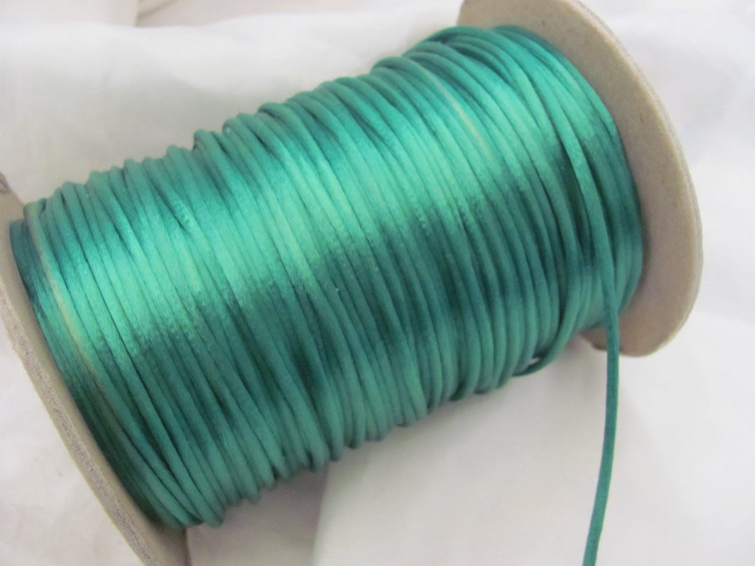 Vintage Green Satin Rat Tail Cord Sewing Trim 3mm Thick Extra Fancy ...