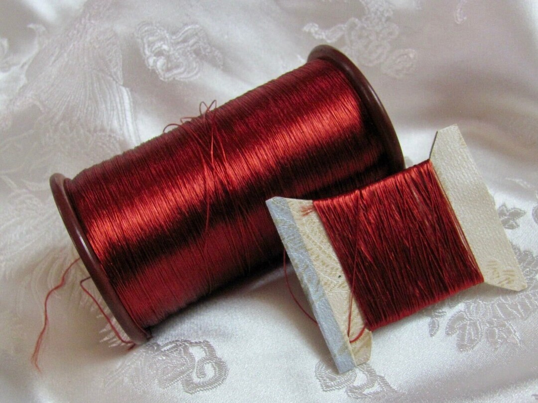 100% Silk // Antique Early Century Embroidery Floss Fiber Thread ...